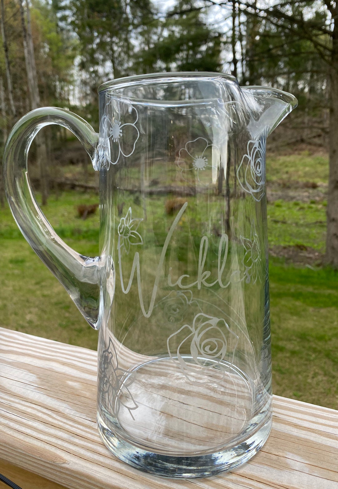 Custom 90oz Cantina Glass Pitcher - Etsy