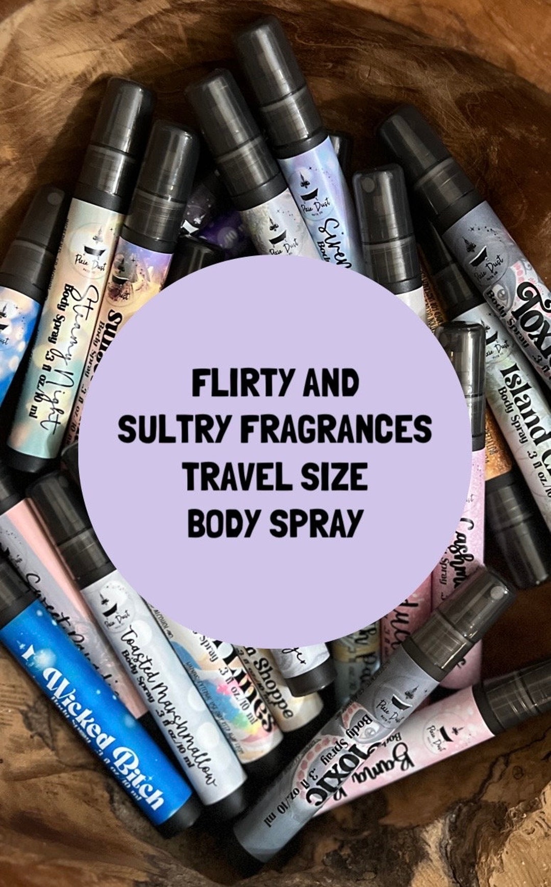 Perfume Body Spray Mist Flirty Sultry Strong Scented Body Splash Purse ...