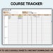 Course Tracker, Digital College Planner, Degree Plan Template, Google ...