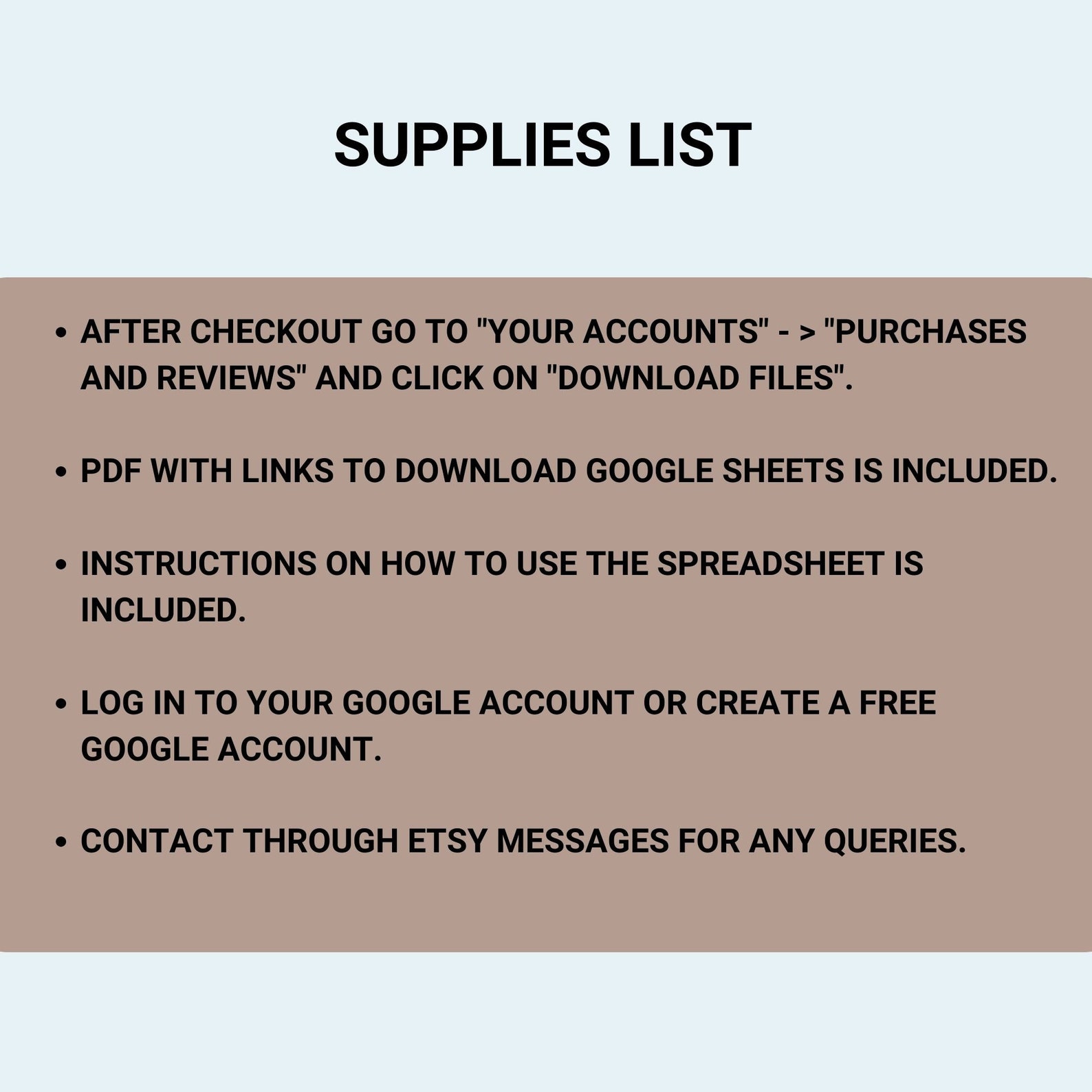 Inventory Tracker, Supply List, Inventory Log, Supplies List Printable ...