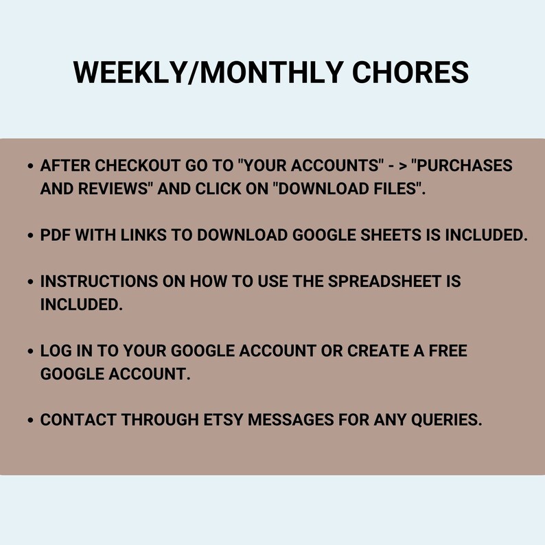 Family Chore Chart, Weekly Chore, Monthly Chores, Household Duties ...