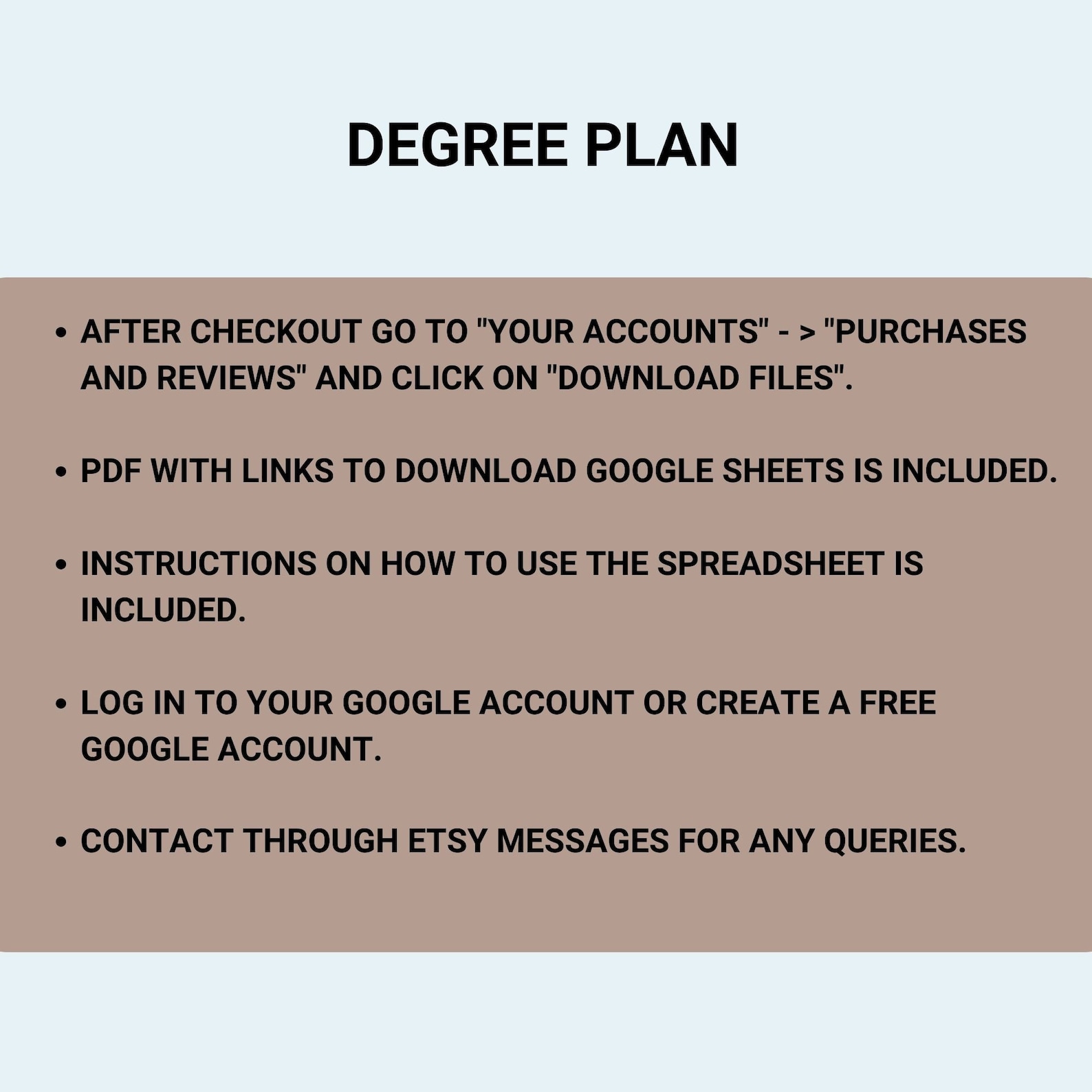 Digital College Planner, Degree Plan Template, Course Tracker, Google Sheets, Instant Download ...