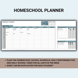 Homeschool Planner, Homeschool Schedule, Assignment and Grade Tracker ...