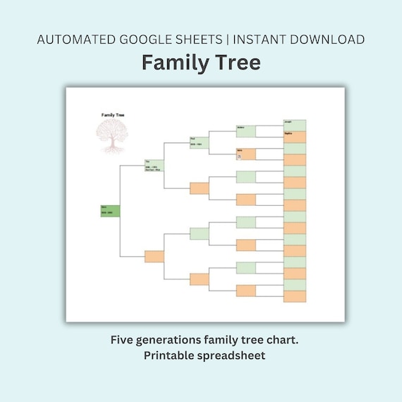Family Tree Template Sheet Free Family Tree Maker, Examples, And