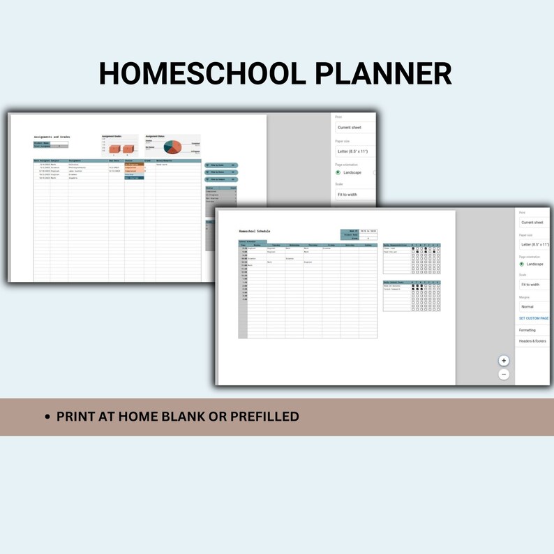 Homeschool Planner, Homeschool Schedule, Assignment and Grade Tracker ...
