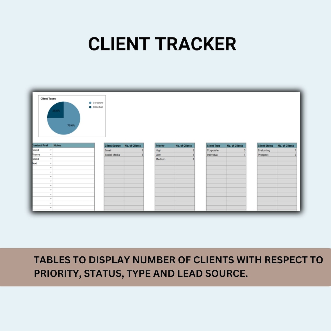 Client Tracker, Lead Tracker, Customer Management,google Sheets ...