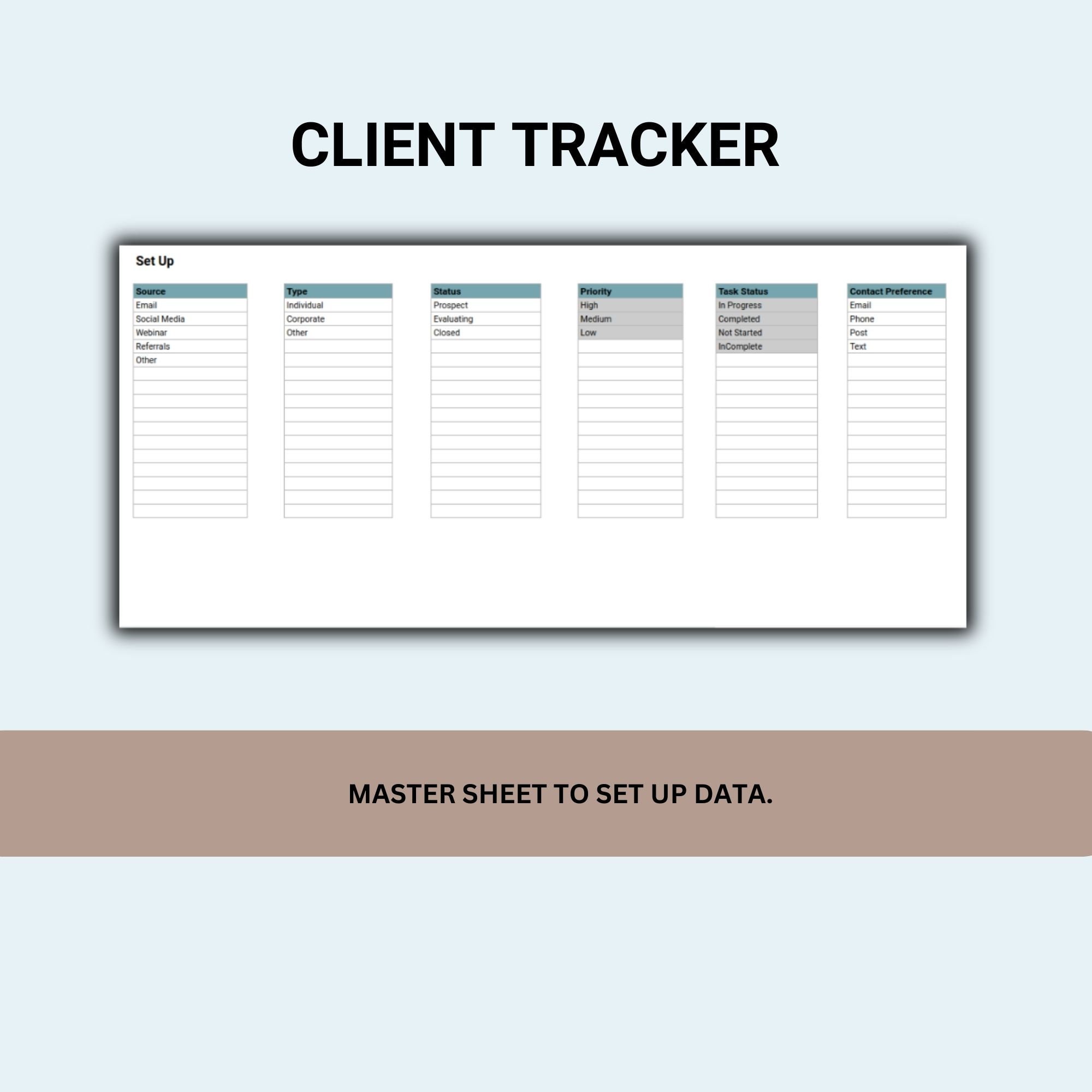 Client Tracker, Lead Tracker, Customer Management,google Sheets ...