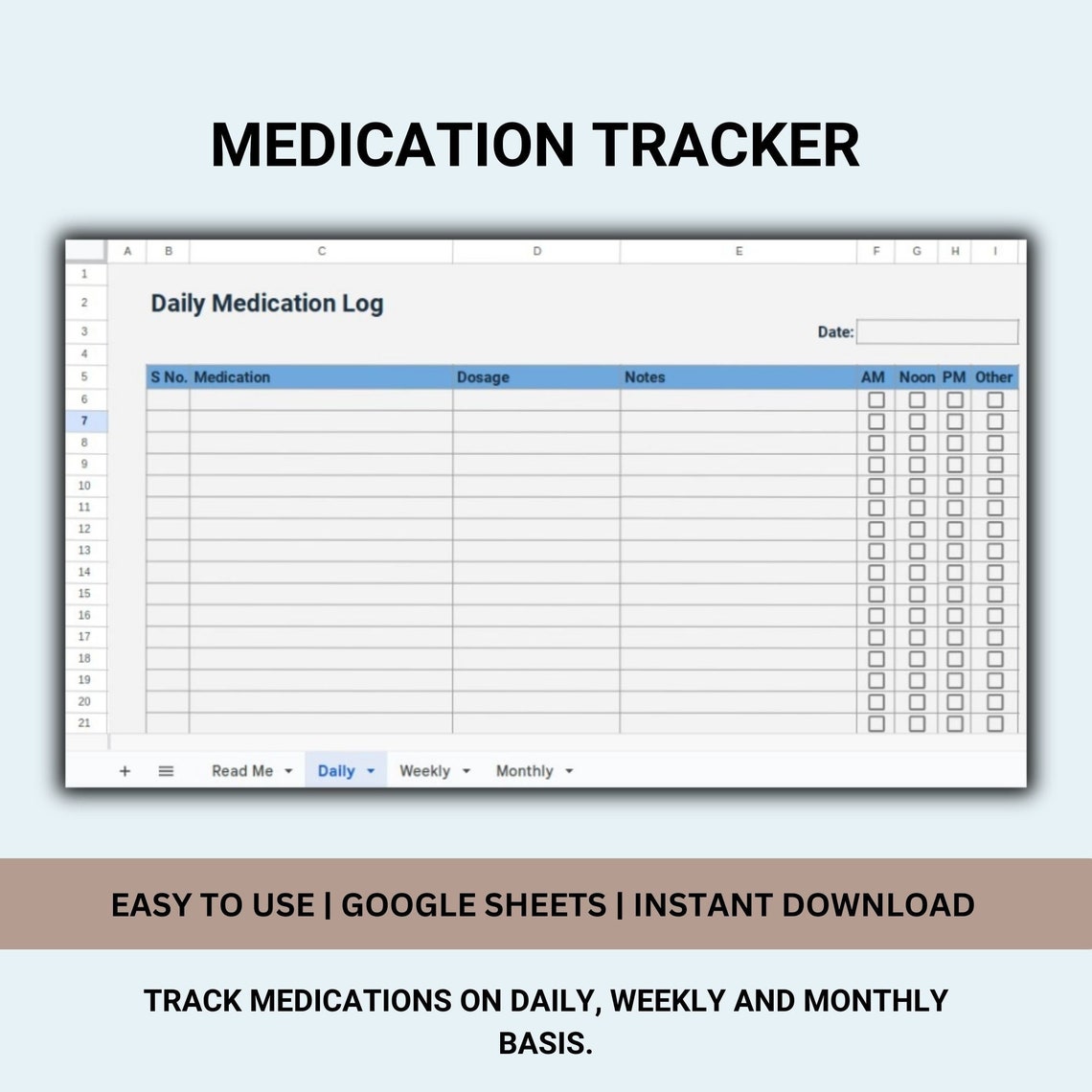 Medication Tracker, Weekly Medication Log, Monthly Medication Calendar ...