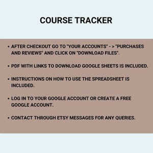 Course Tracker, Digital College Planner, Degree Plan Template, Google ...