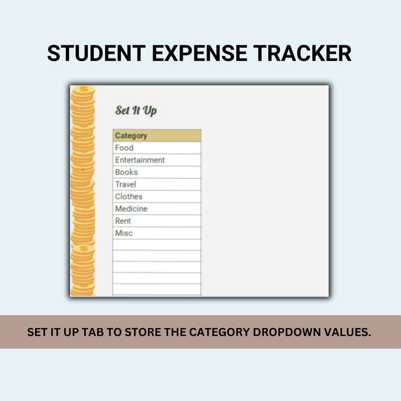 Expense Tracker for Students, Budget Spreadsheet, Google Sheets ...