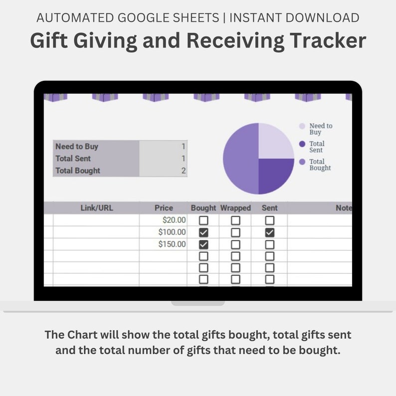 Digital Gift Tracker, Gift Tracking , Gift Giving, Gift Receiving, Gift ...