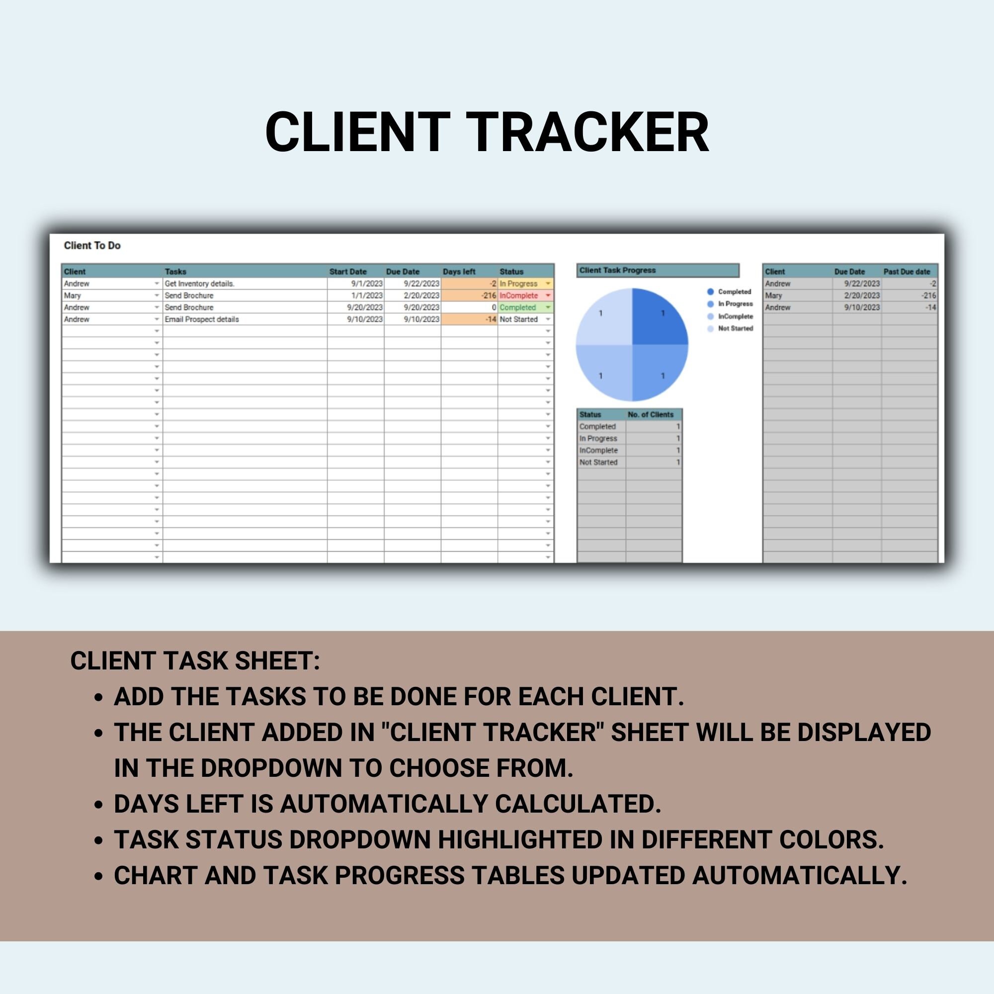 Client Tracker, Lead Tracker, Customer Management,google Sheets ...
