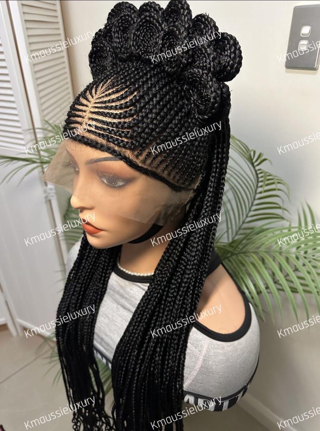 Full Lace Braided Wig for Women/ Braided Wig for Black Women/ Gift for ...