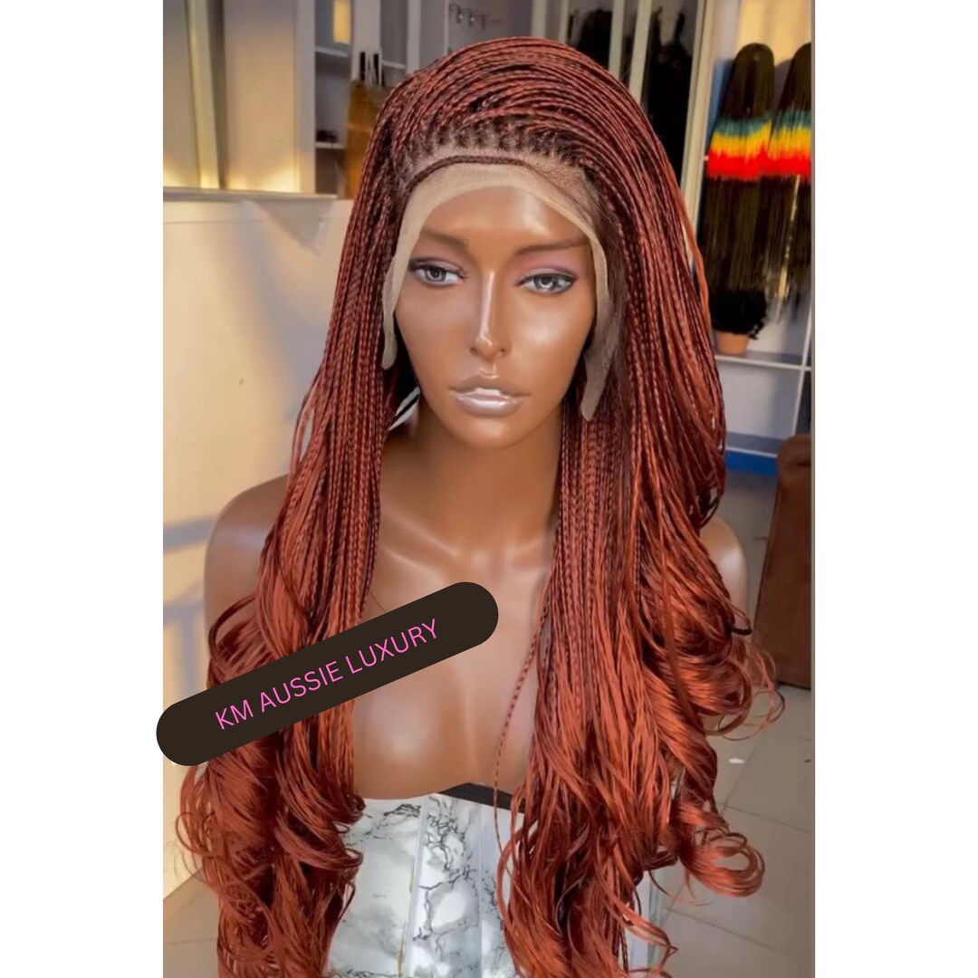 Ginger 4x4 - 13x4 Full Lace French Curl Braided Wig – Knotless Spanish ...