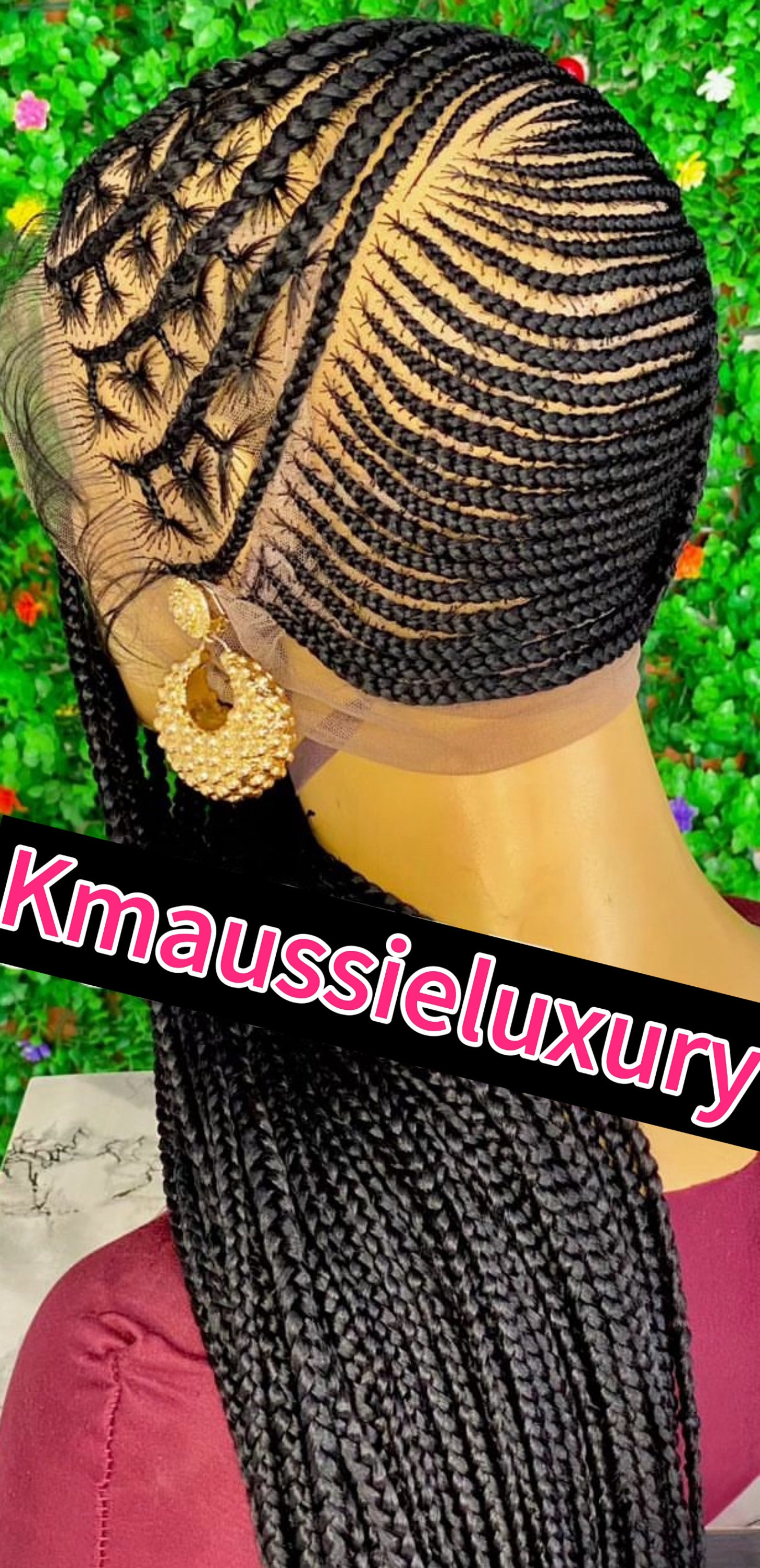 One Corner Cornrow Wig for Women, Cornrow Wig for Black Women, Gift for ...