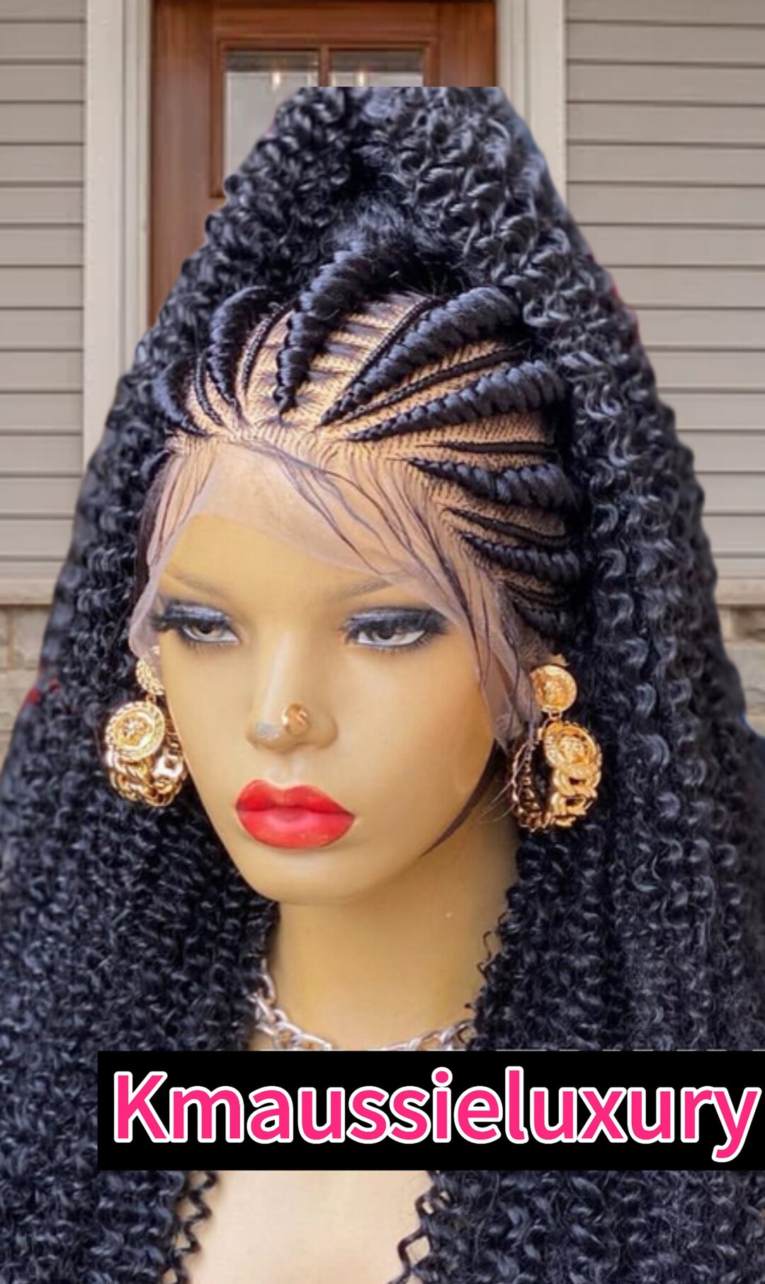 Full Lace Best Braid Twistwigs Jumbo Updos Cornrow Braided Wig With ...