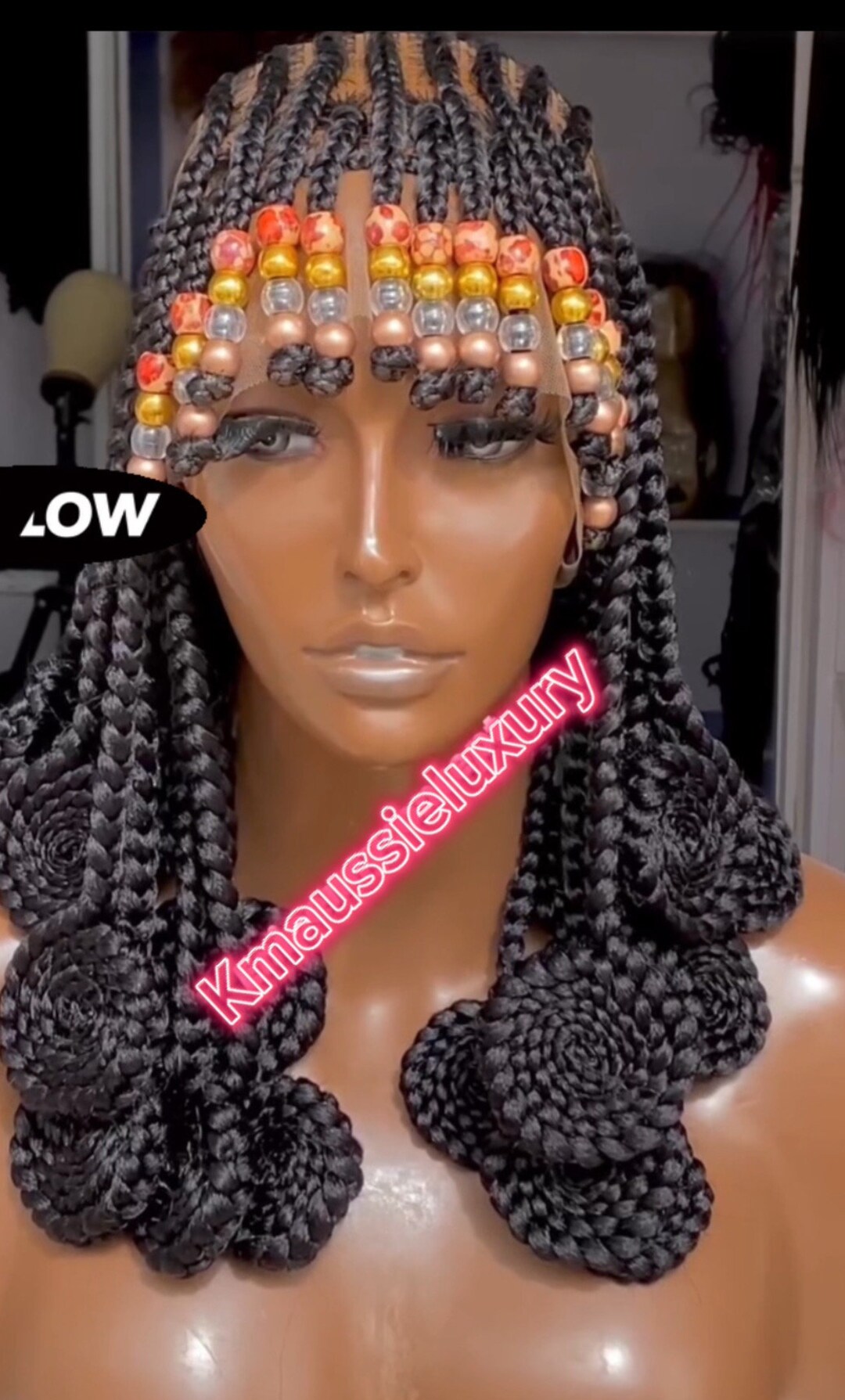 Beaded Koloba Braided Wig for Women /braided Wig for Black Women /gift ...