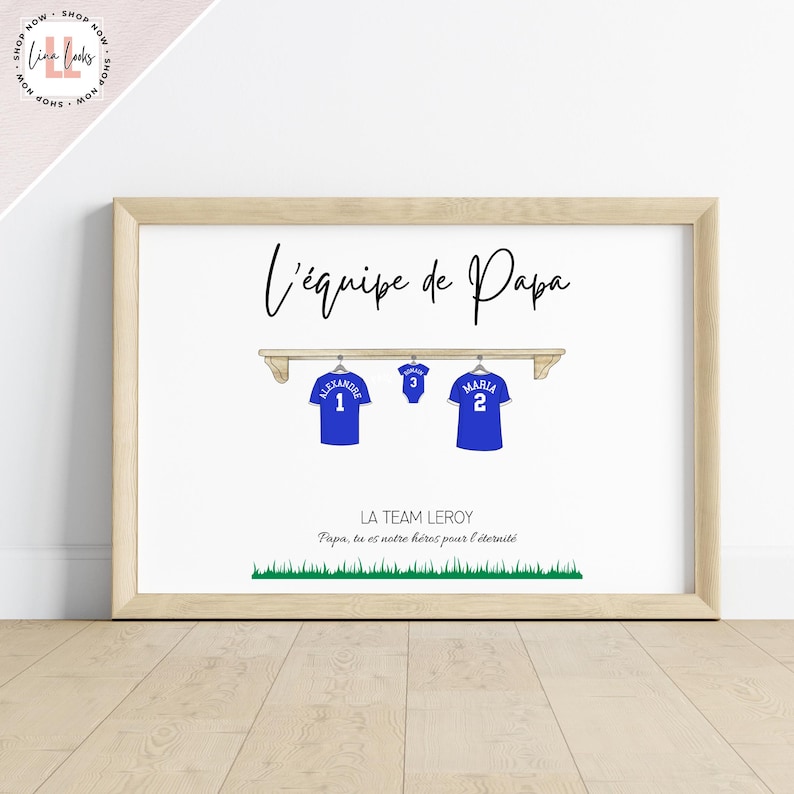 Personalized "daddy's Dream Team" Poster – Father's Day Gift – Custom ...