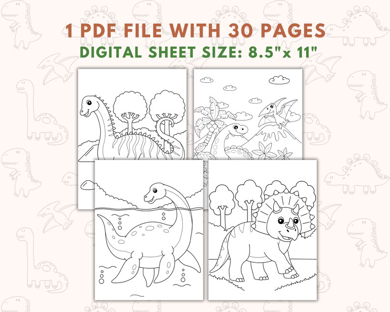 30 Cute Dinosaur Coloring Pages Coloring Pages Dinosaurs Coloring Pages ...