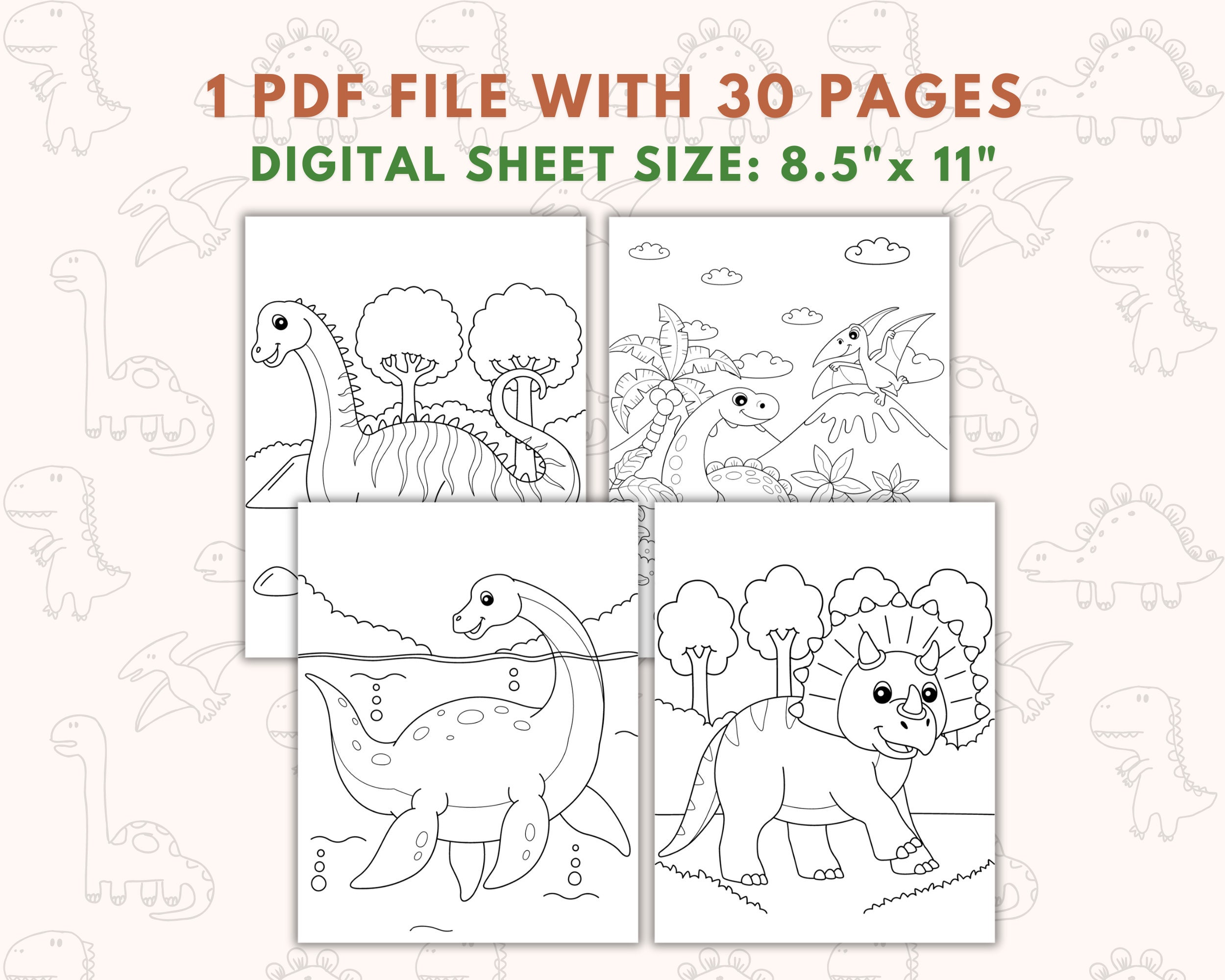 30 Cute Dinosaur Coloring Pages Coloring Pages Dinosaurs Coloring Pages ...
