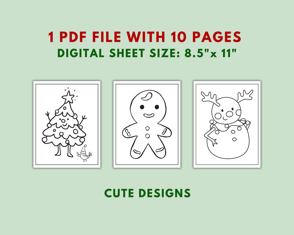 Christmas Coloring Pages for Holiday Creativity| Holiday Coloring Pages ...