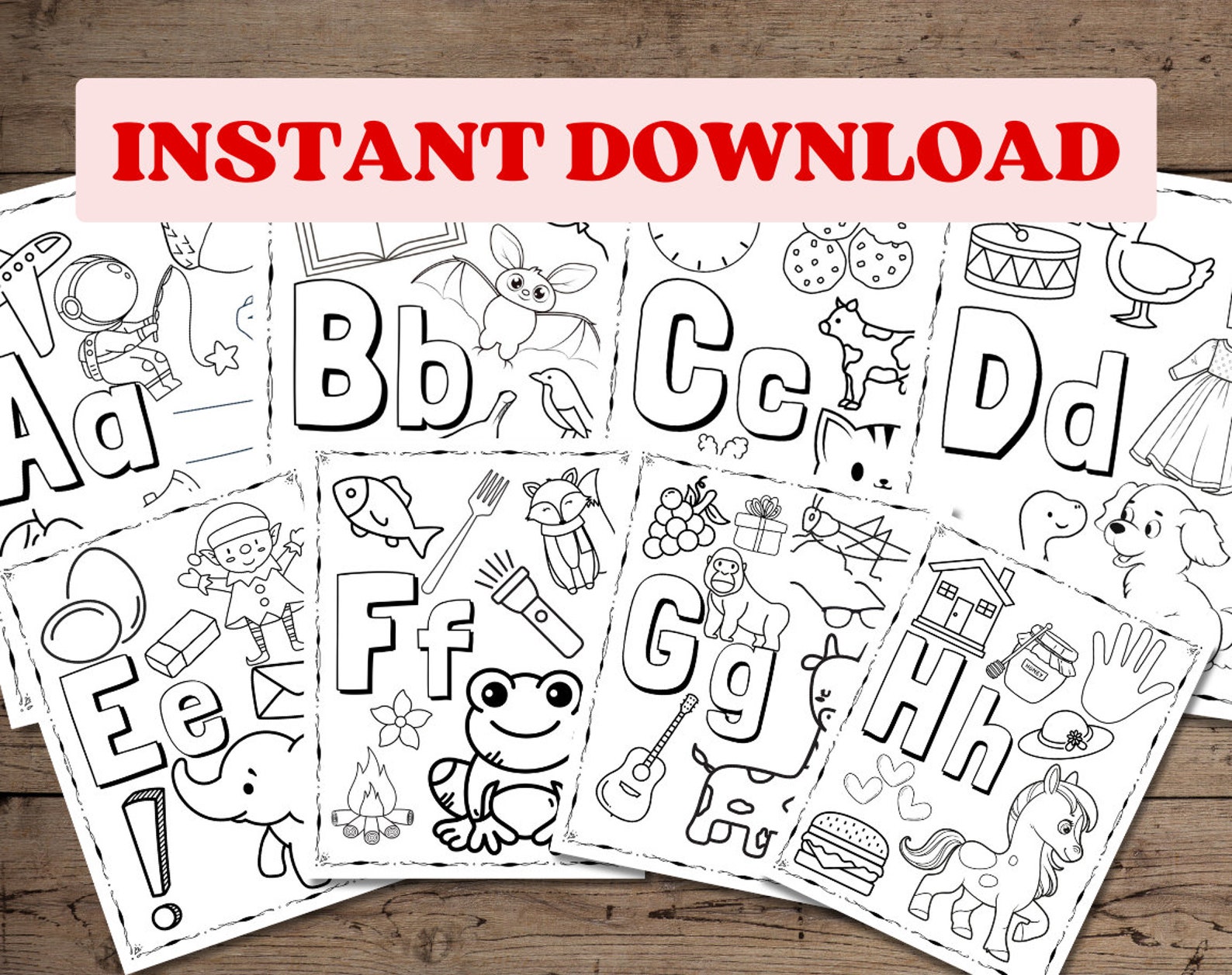 26 pages de coloriage alphabet imprimables mignons | Coloriages | Pages ...