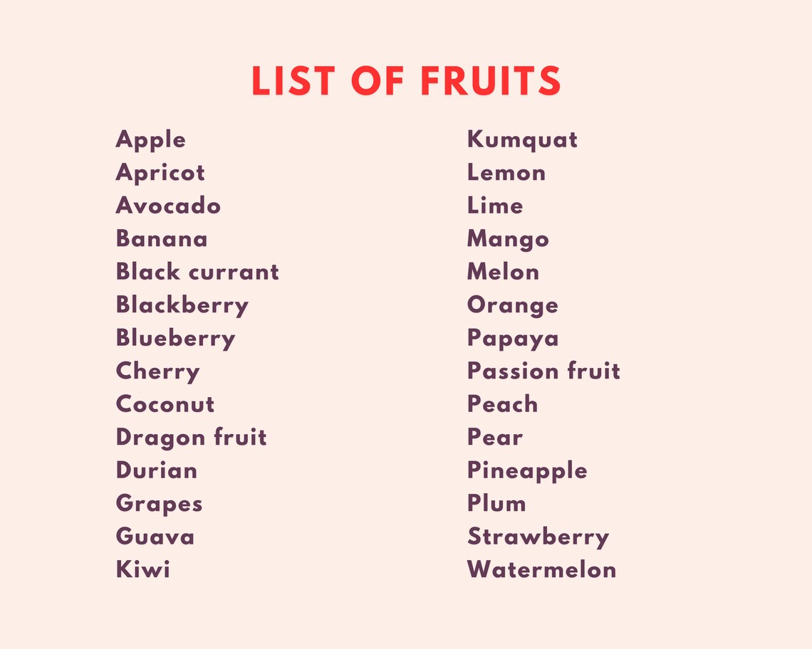 Fruit Flashcards for Kids of All Ages | Fruit Study Cards | Printable ...