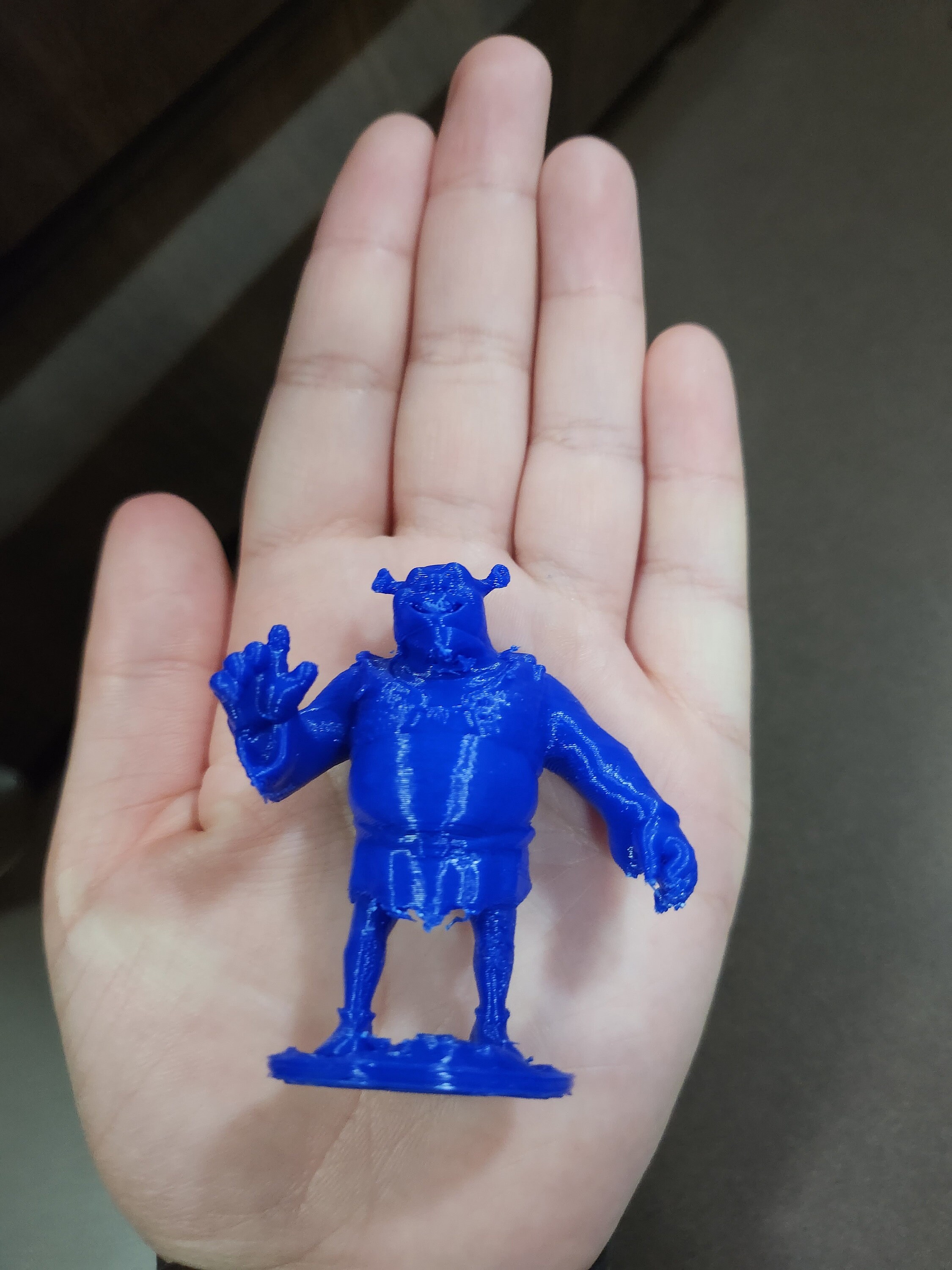 Authentically 3D Printed Shrek Figure From Shrek Movie Available Blue ...