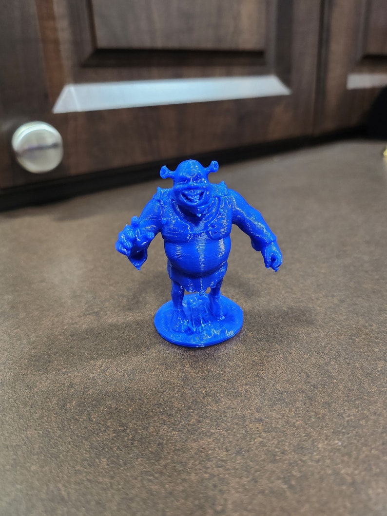 Authentically 3D Printed Shrek Figure From Shrek Movie Available Blue ...