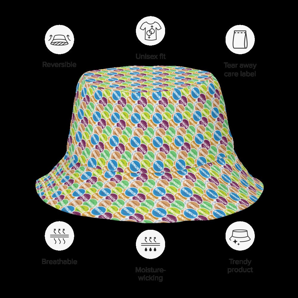 Zyn All Over Print Bucket Hat, Zyn Reversible Festival Swag Merch, Zyn ...