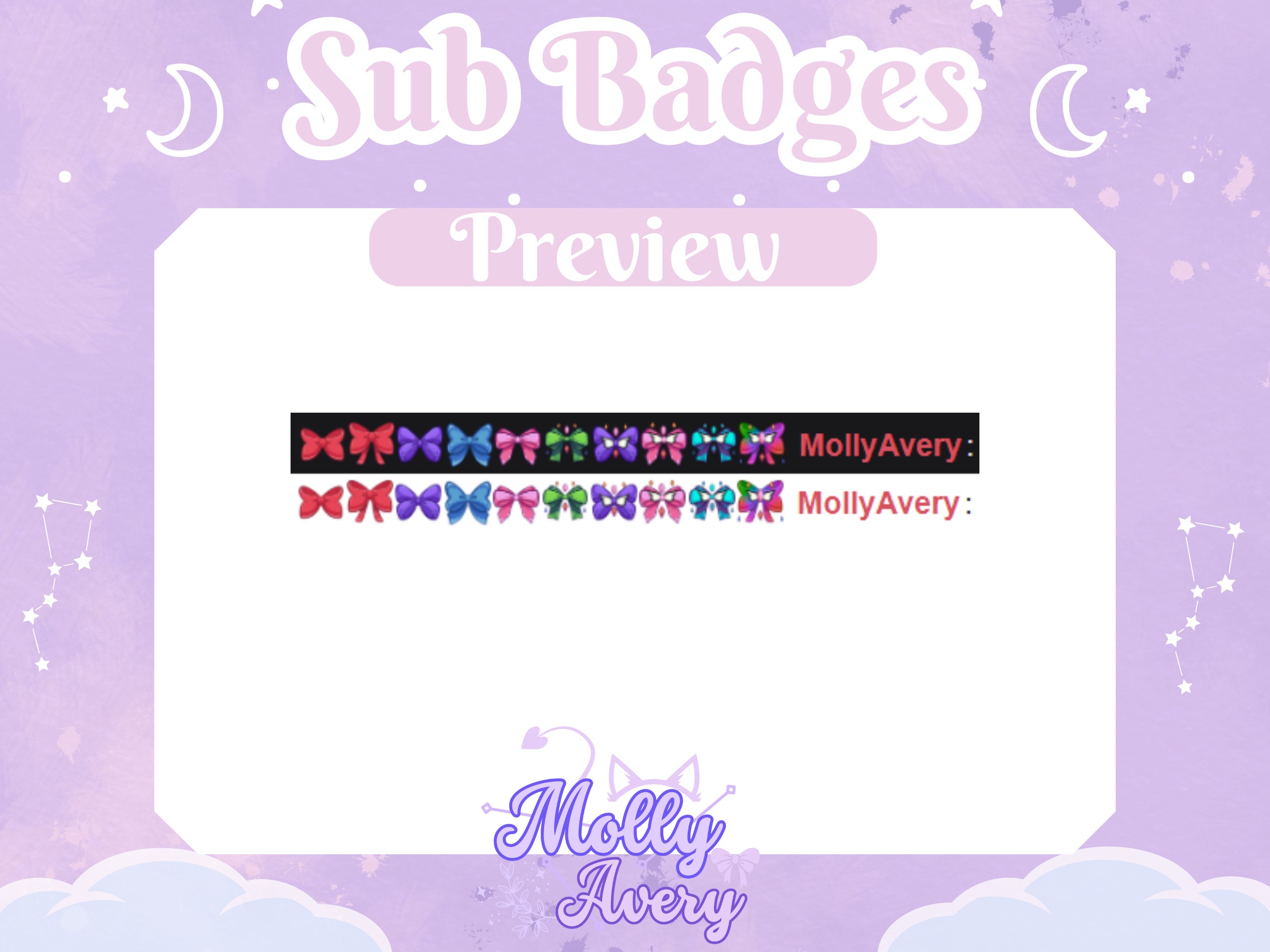 Ribbons | 10 Twitch Sub Badges | Bit Badges | Stream Badges - Etsy