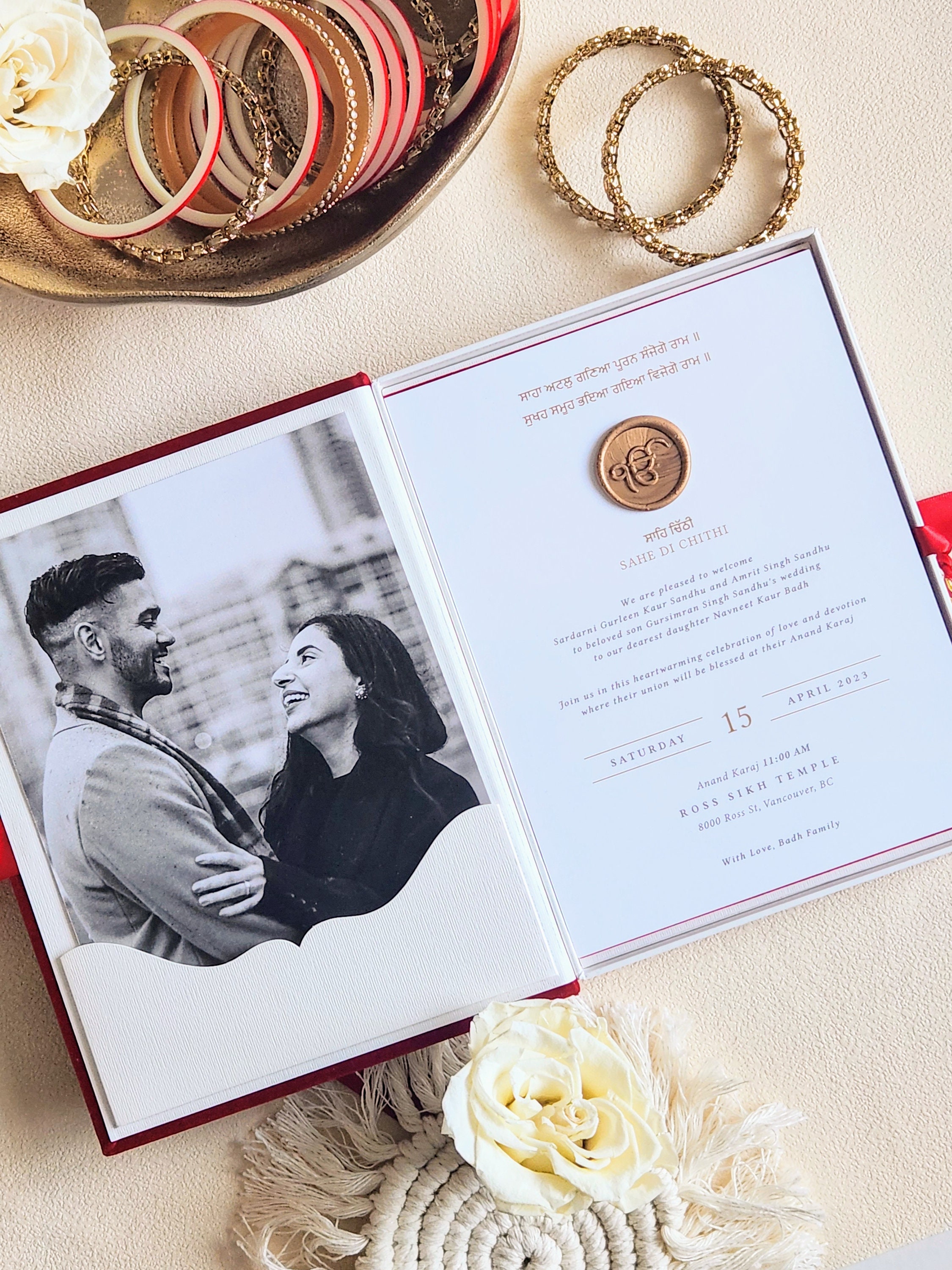 Luxury Sahi Chithi Red Personalized Sahe Chithi Velvet Sahi Chithi ...