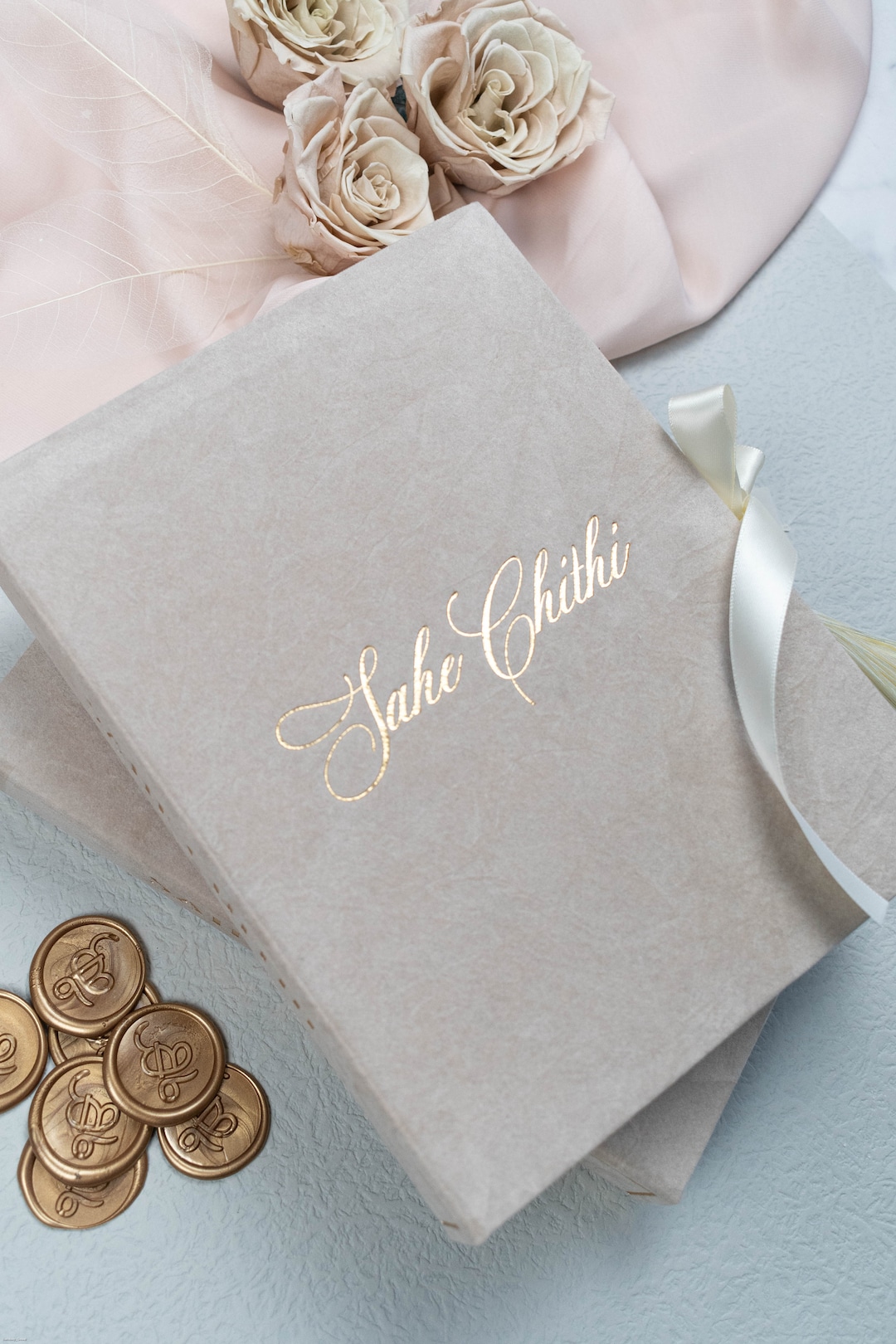 Luxury Sahi Chithi| Personalized Sahe Chithi | Velvet Sahi Chithi ...