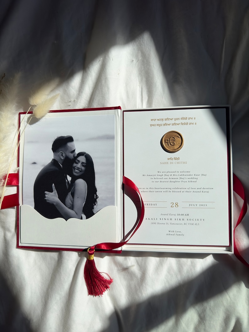 Luxury Sahi Chithi Red Personalized Sahe Chithi Velvet Sahi Chithi ...