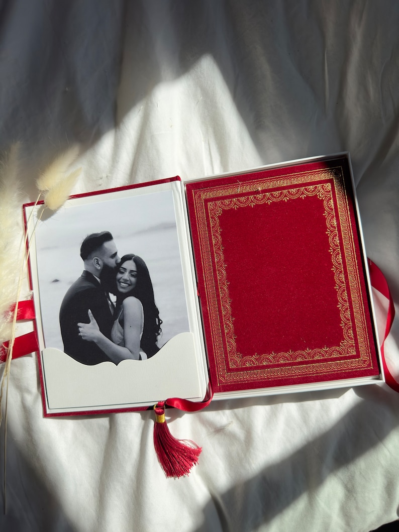 Luxury Sahi Chithi Red Personalized Sahe Chithi Velvet Sahi Chithi ...