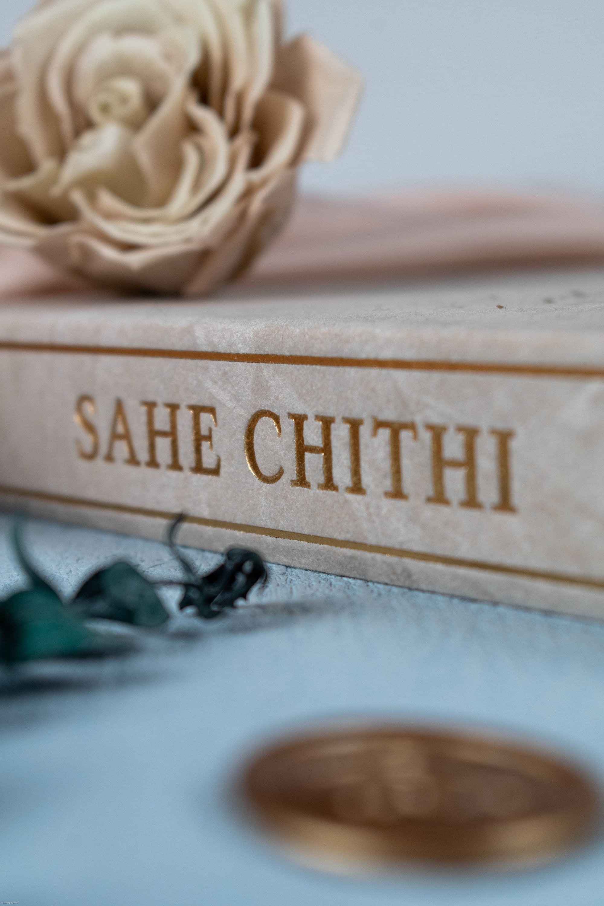 Luxury Sahi Chithi| Personalized Sahe Chithi | Velvet Sahi Chithi ...