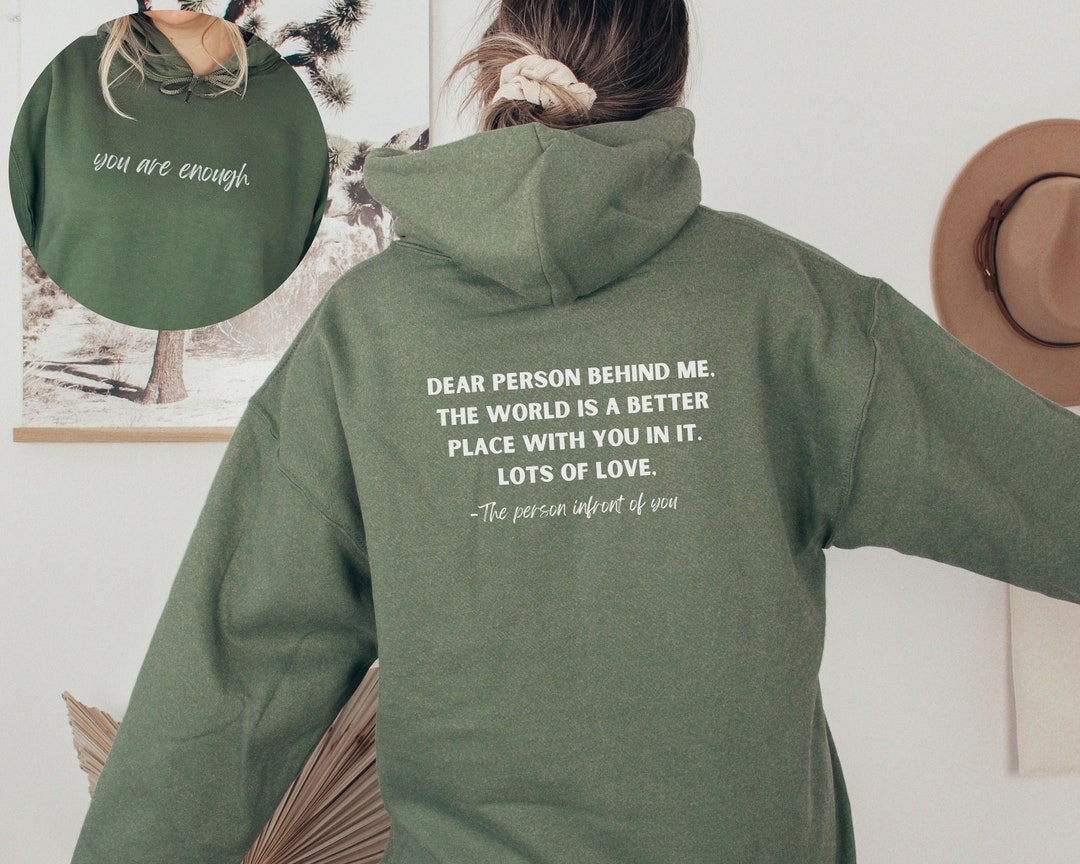 Dear Person You Are Enough Hoodie, Mental Health Hoodie, Dear Person ...