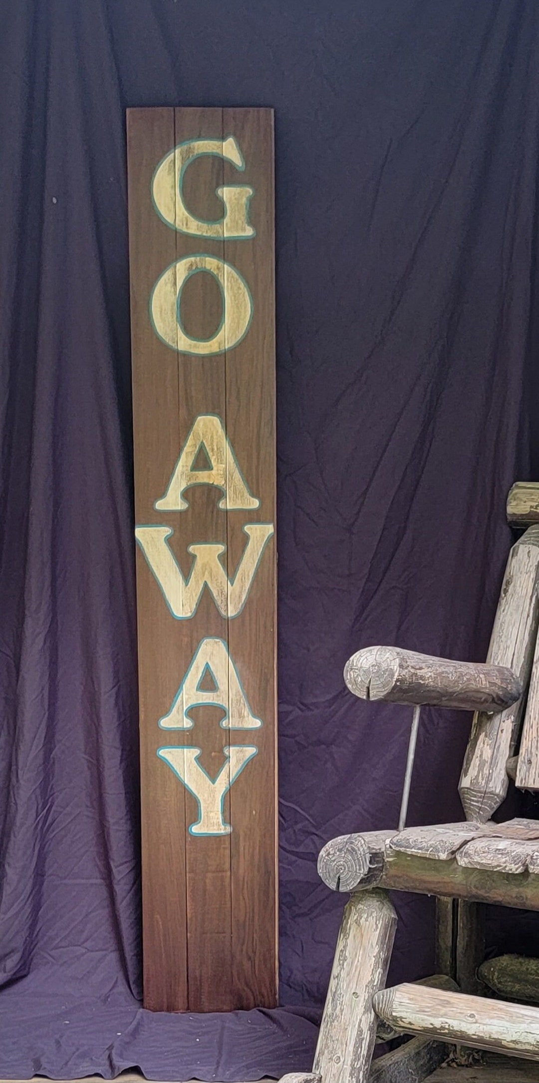 Go Away Porch Sign - Etsy