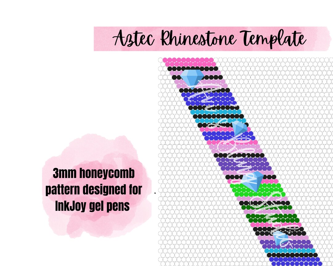 Simple Aztec Rhinestone Pen Template | Inkjoy Gel Pen Template ...