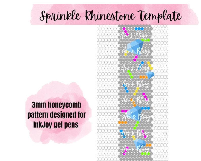 Sprinkle “birthday Cake” Rhinestone Pen Template | Inkjoy Gel Pen ...