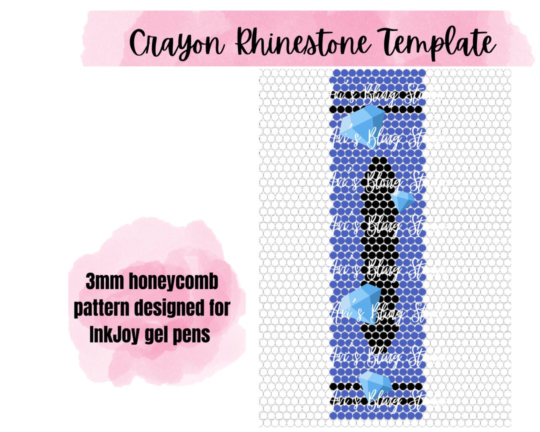 Crayon Rhinestone Pen Template | Inkjoy Gel Pen Template | Honeycomb ...
