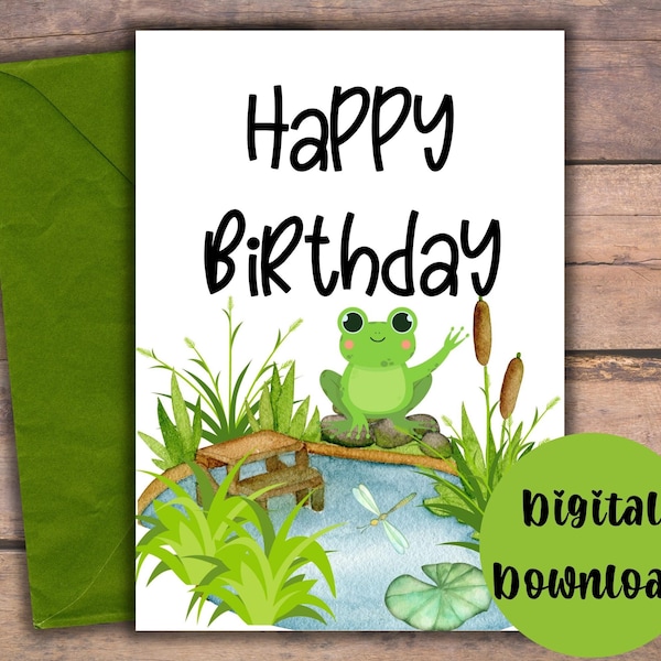 Frog Card - Etsy