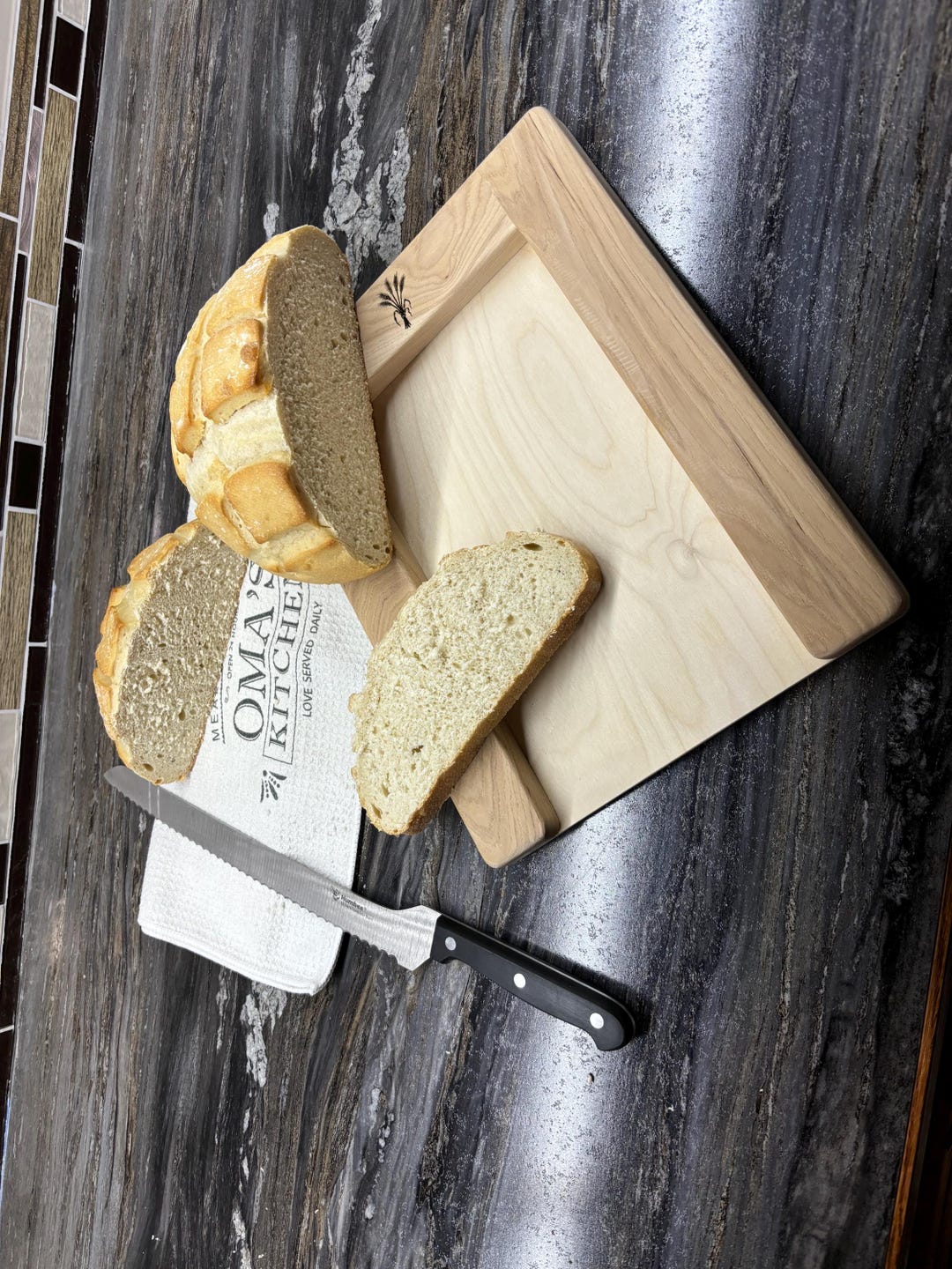 Sourdough Boule Bread Slicing Board Single Slice - Etsy