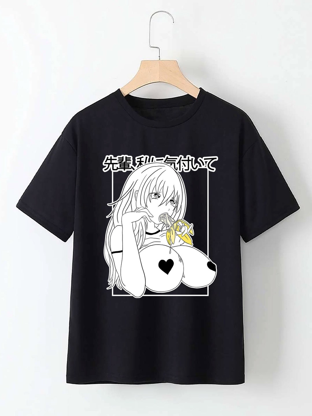 Banana Bazongas T: Lewd Anime Shirt, Ahegao, Waifu Shirt, Streetwear ...