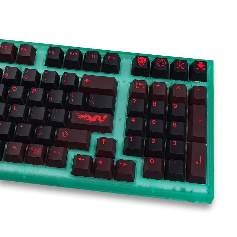 Red Dragon Keycap Set Dye-sub PBT - Etsy
