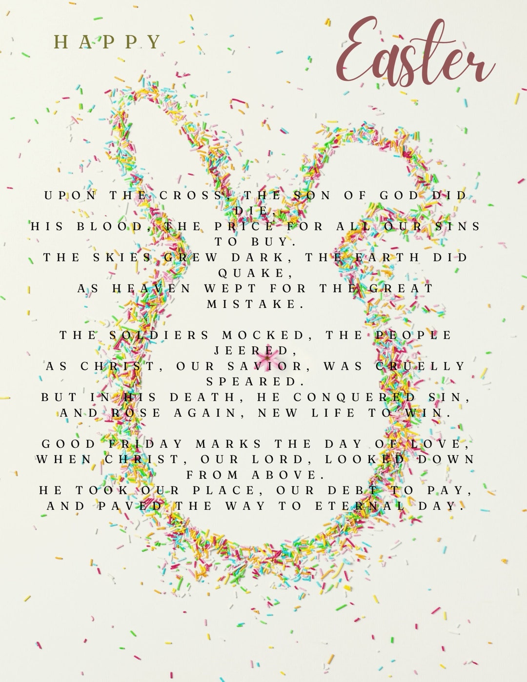 Good Friday Memo or Poster for Blessings, and Personalized Poetry. - Etsy