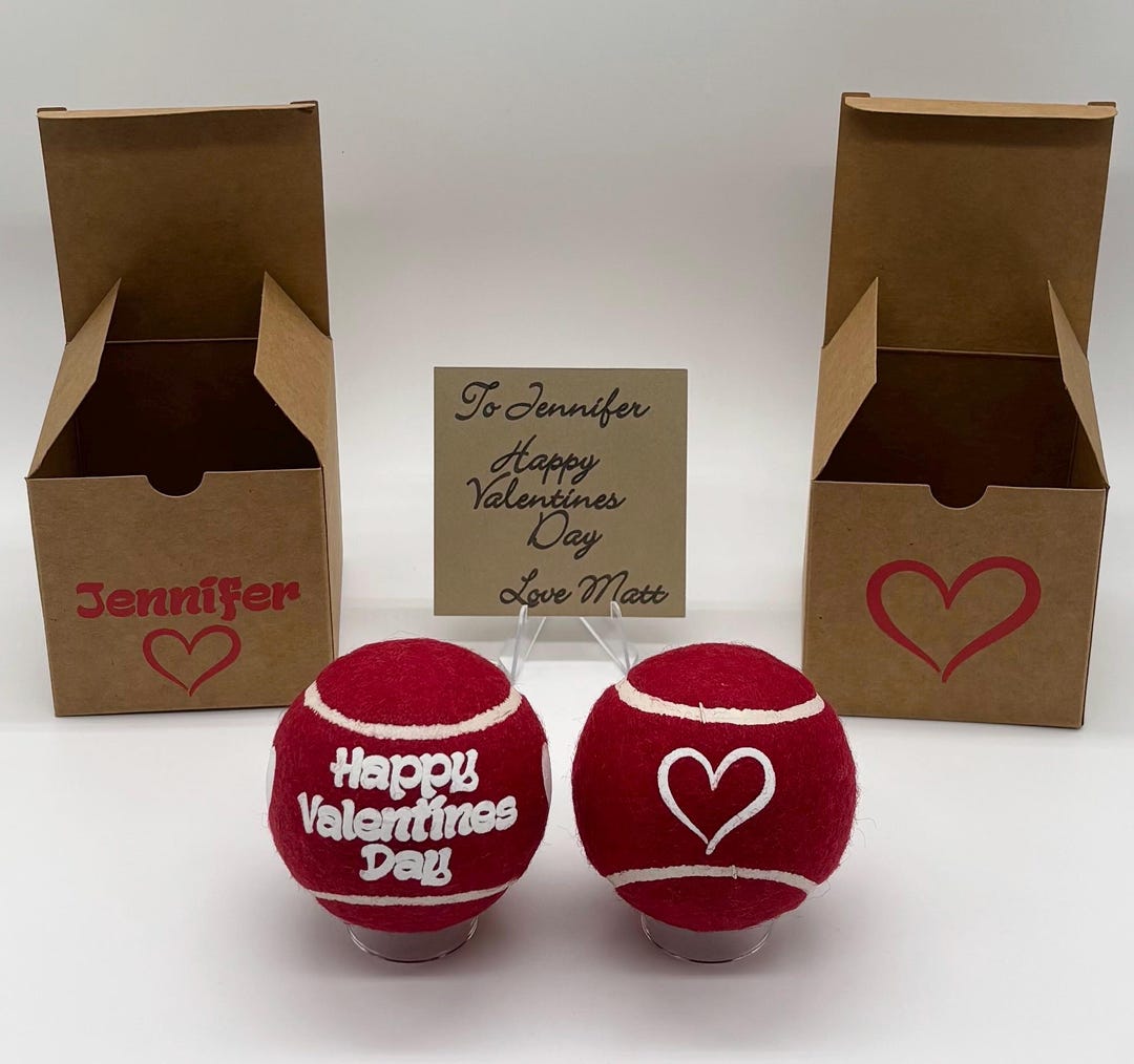 Valentines Day Dog Ball Personalised With Name and Wording of Choice ...