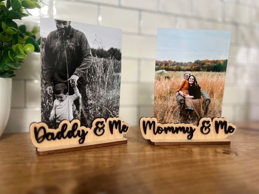 Freestanding Photo Stand / Family Photo Frame / Wooden Photo Stand - Etsy