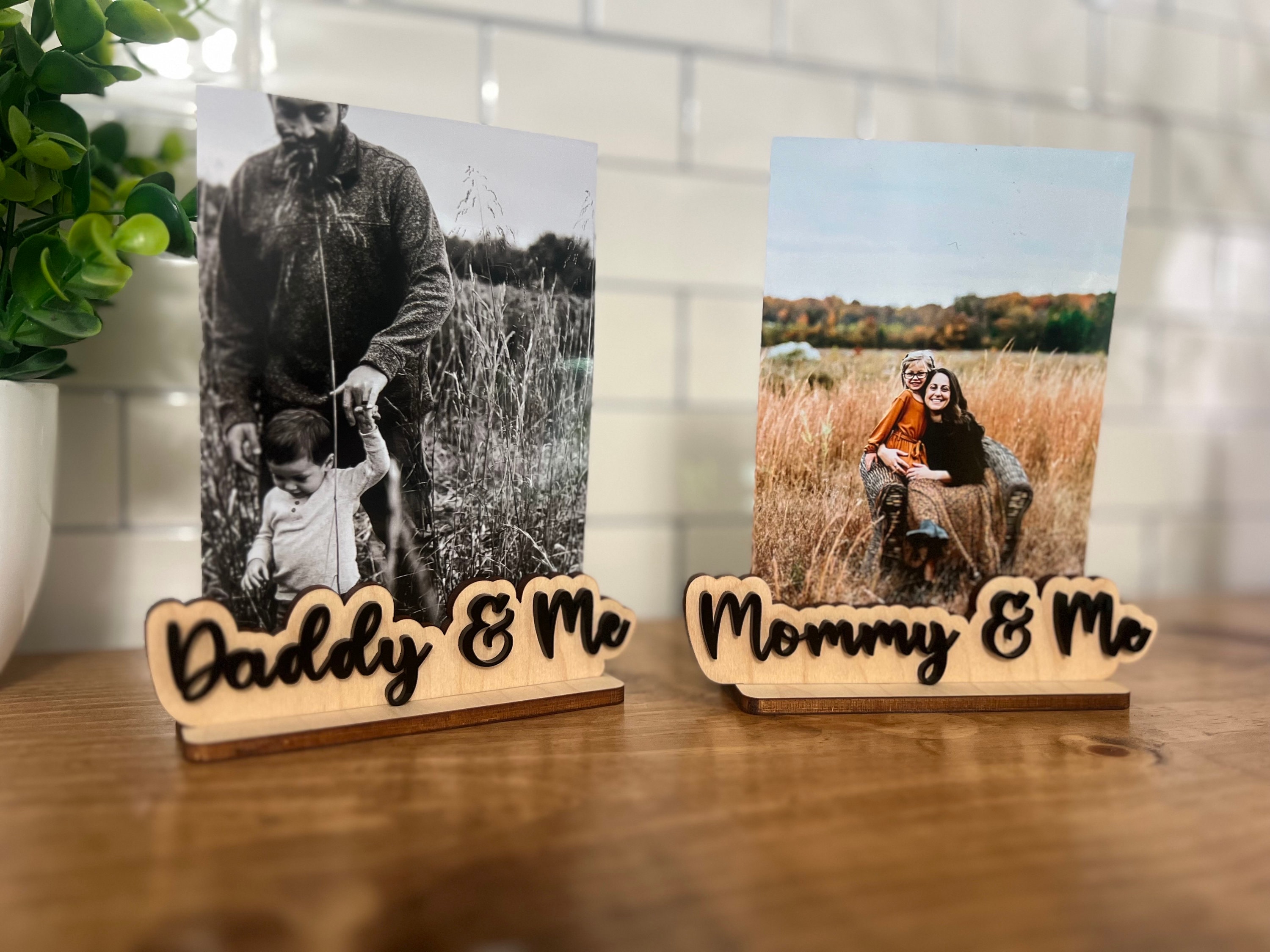 Freestanding Photo Stand / Family Photo Frame / Wooden Photo Stand - Etsy