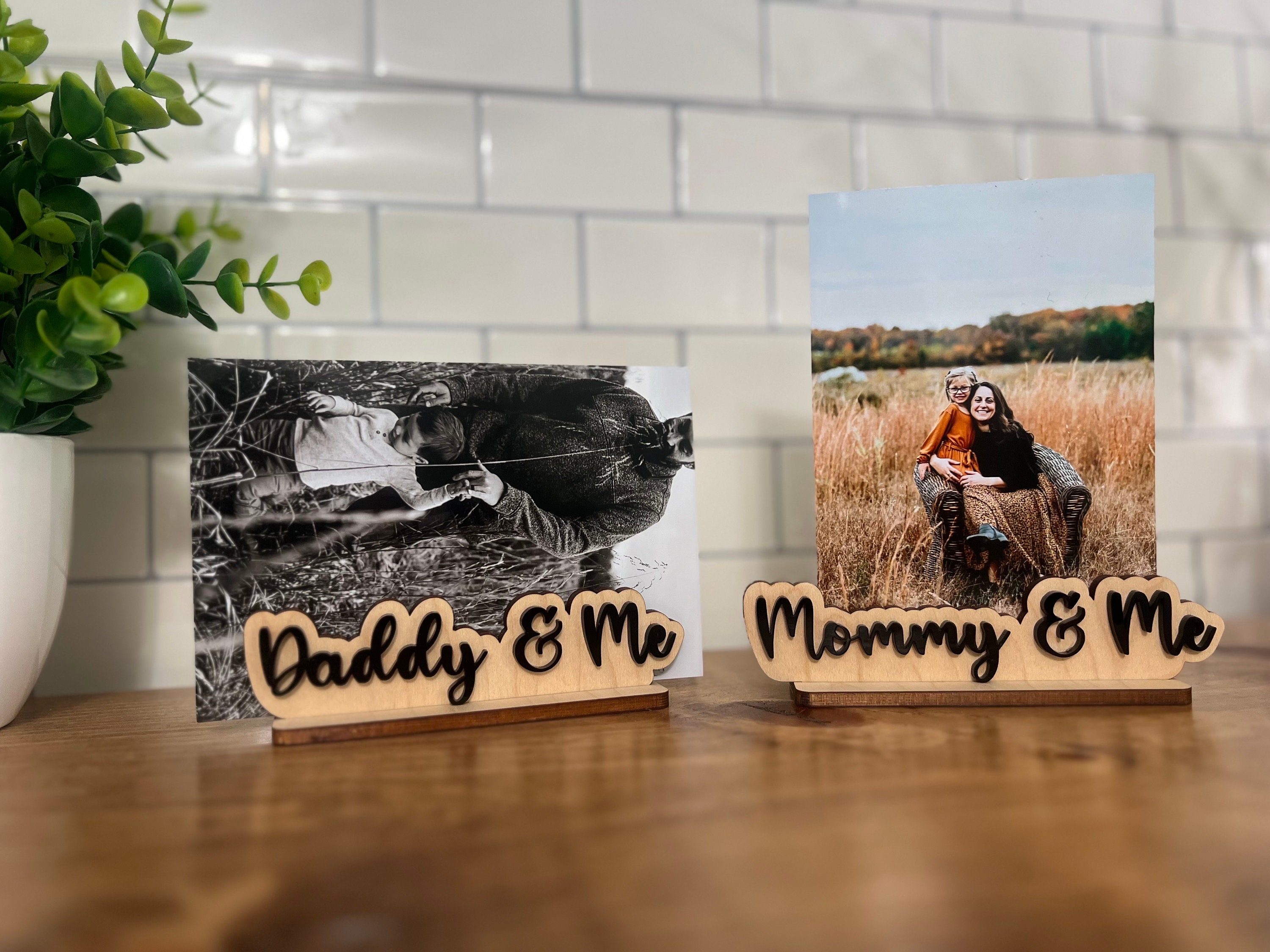 Freestanding Photo Stand / Family Photo Frame / Wooden Photo Stand - Etsy